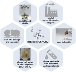 Bichloride Based Ionic Liquids for the Merged Storage, Processing, and Electrolysis of Hydrogen ...